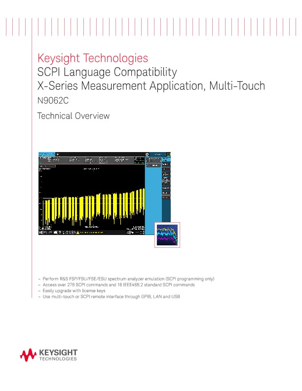 N9062C SCPI Language Compatibility X-Series Measurement Application, Multi-Touch PDF Asset Page ...